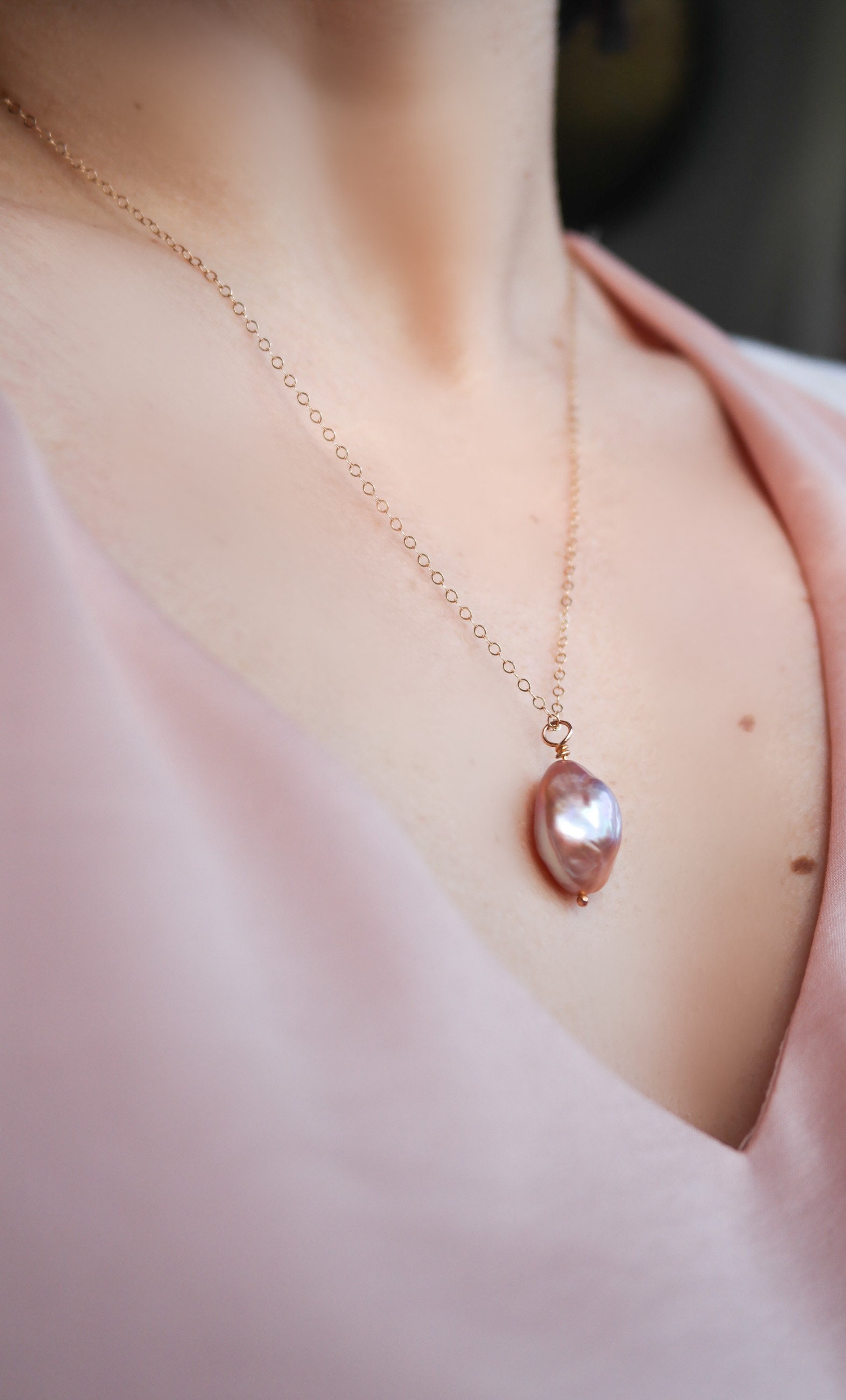 Single Pearl Necklace Wedding