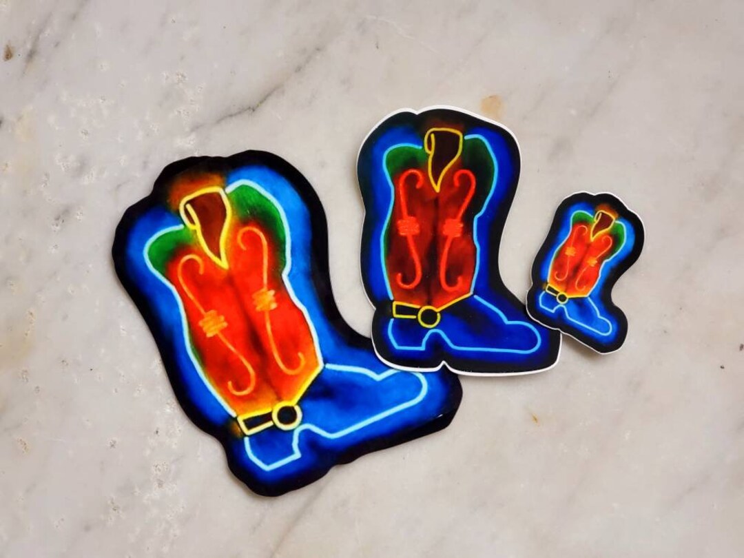 Cowboy Boot Neon Sign Merch Set - Etsy