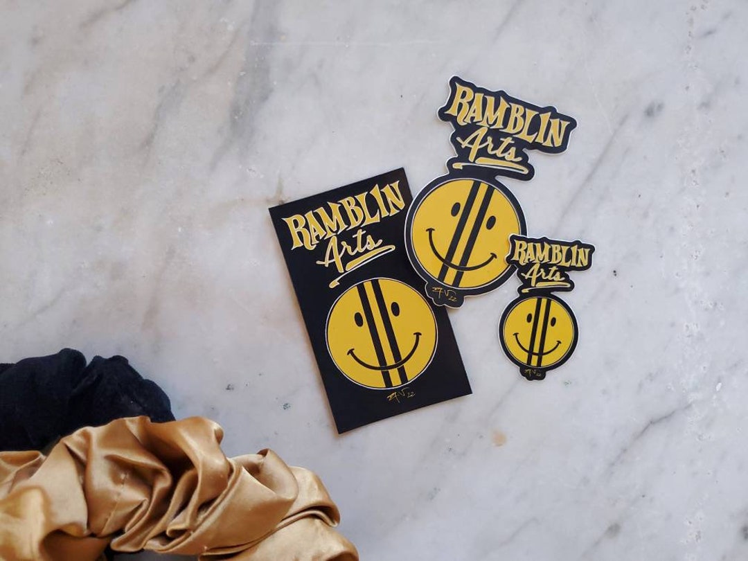 Ramblin Smiley Merch Set, Ramblin Arts, Amanda Visger - Etsy