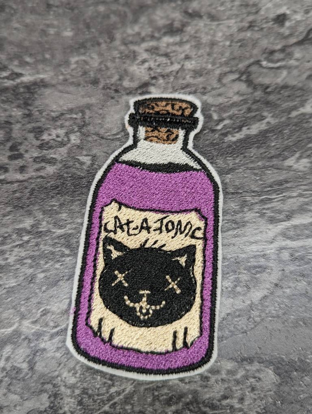 Cat a Tonic Potion Bottle Iron on Patch - Etsy