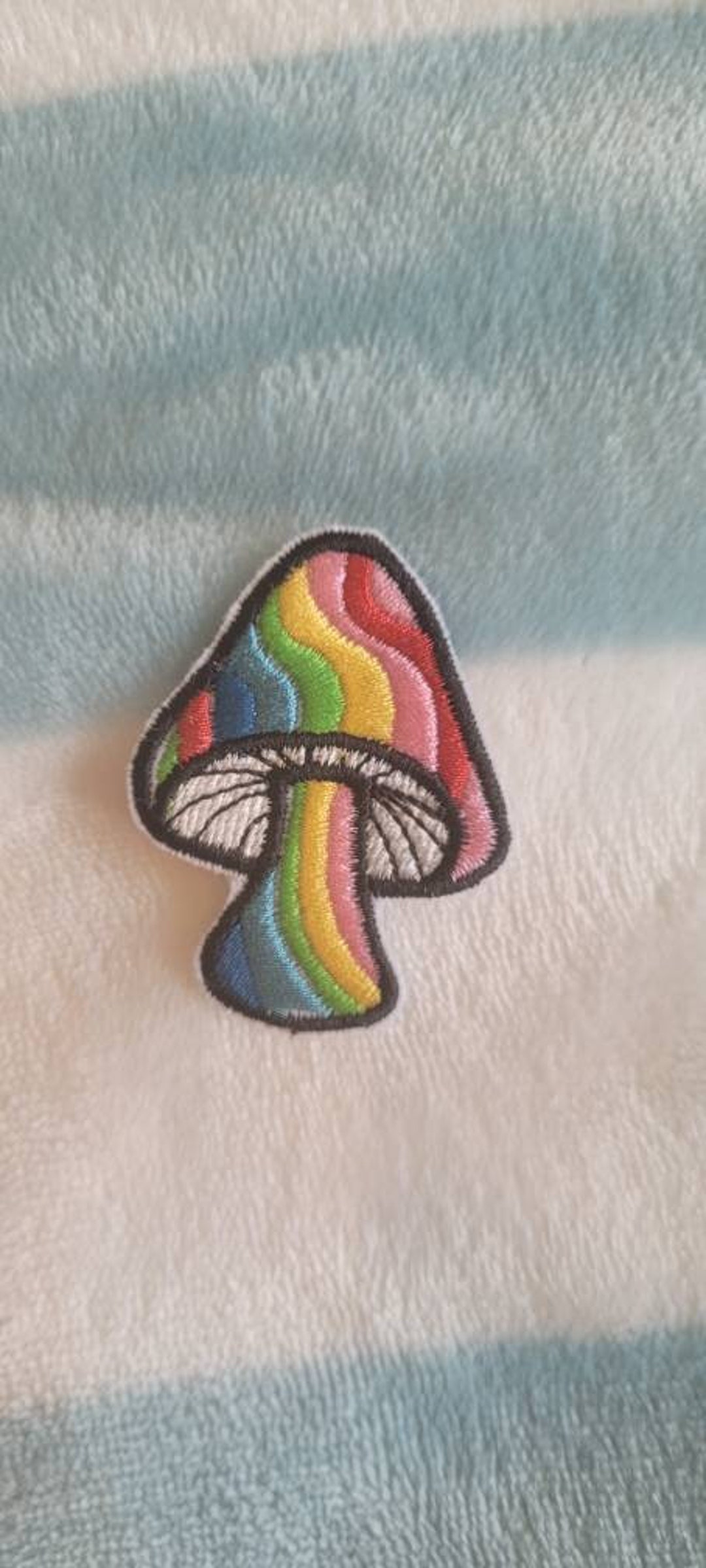 Psychedelic Rainbow Mushroom Iron on Patch - Etsy