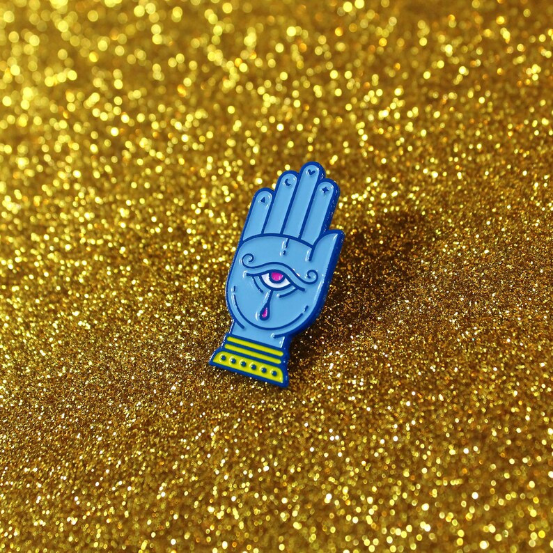 The Mystic Hand 1.25 Soft Enamel Pin Occult Fortune - Etsy