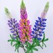 French Beaded Flowers, Lupine of Beads, Wild Flowers, Texas Bluebonnets ...