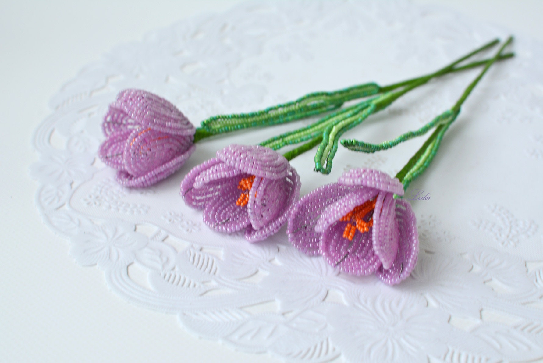 Beaded Flower Crocus Spring Flowers Artificial Spring - Etsy New Zealand