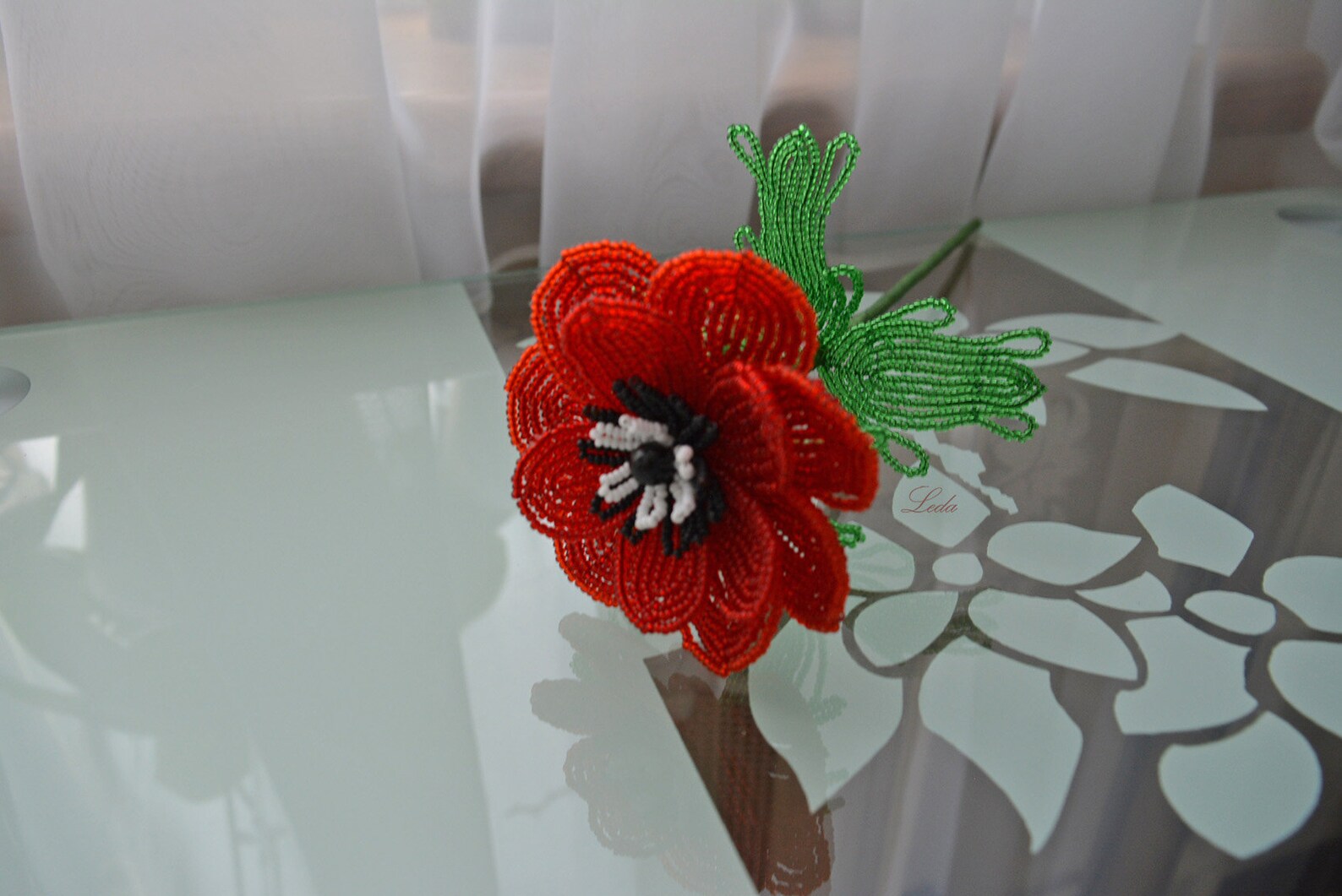 Beaded Flowers Anemone Wild Flowers Bouquet Field Flower - Etsy