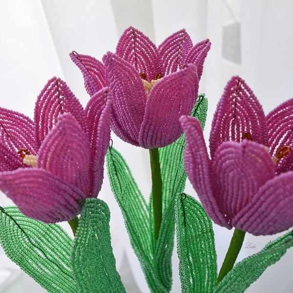 Beaded Tulips - Etsy