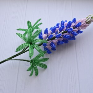 French Beaded Flowers, Lupine of Beads, Wild Flowers, Texas Bluebonnets ...