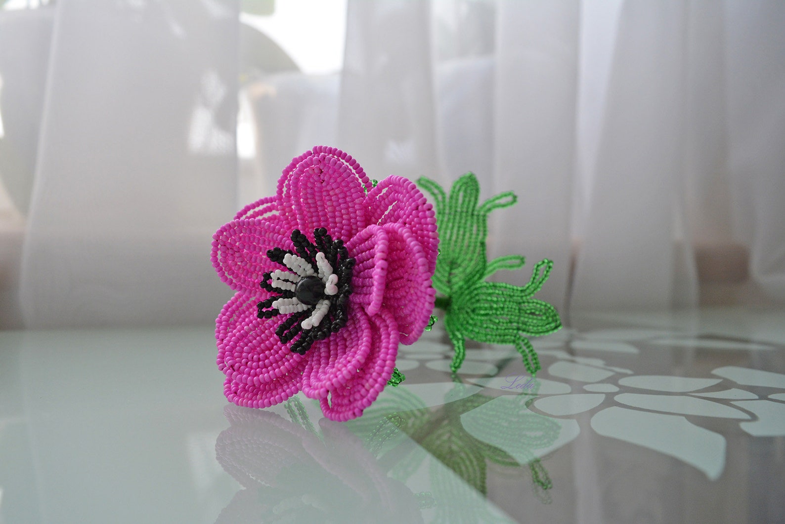 Beaded Flowers Anemone Wild Flowers Bouquet Field Flower - Etsy