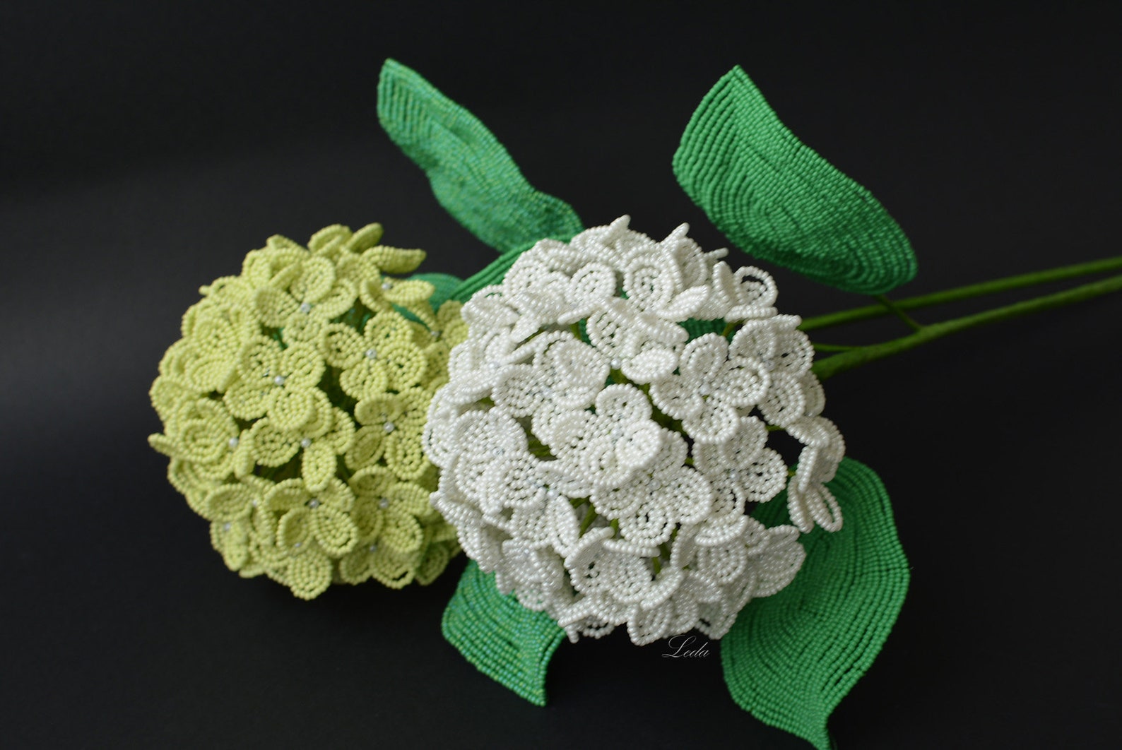 Beaded Flowers Hydrangea French Beaded Flowers Flower for - Etsy