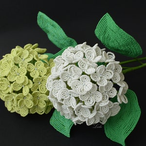 Beaded Flowers Hydrangea, French Beaded Flowers, Flower for Decor Vase ...