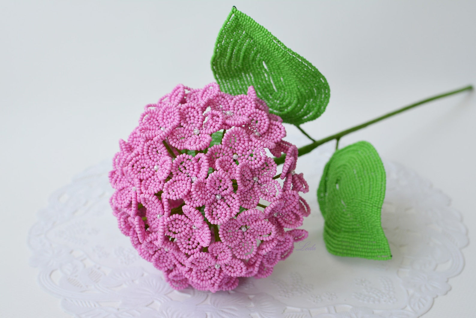Beaded Flowers Hydrangea French Beaded Flowers Flower for - Etsy