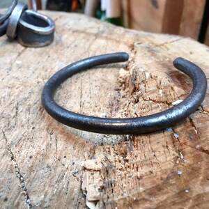 Hand Forged Iron Bracelet - Etsy