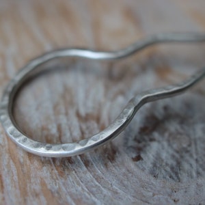 Hand Forged Solid Silver Hair Pin - Etsy