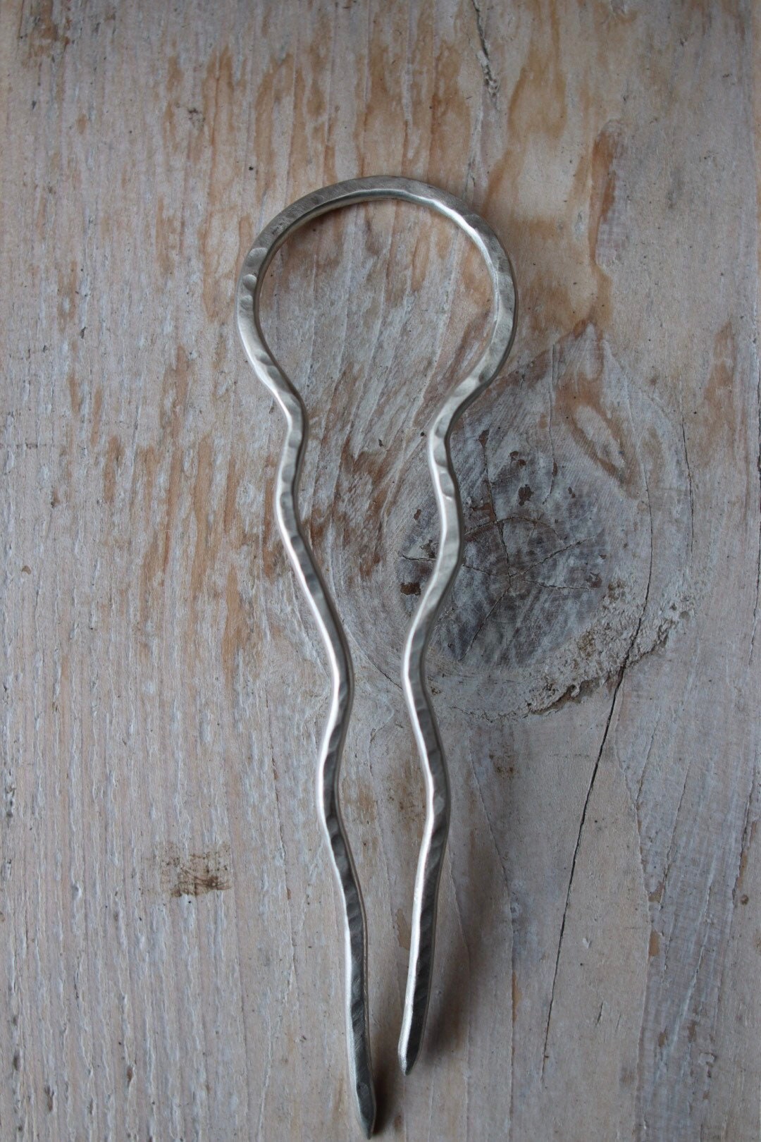 Hand Forged Solid Silver Hair Pin - Etsy