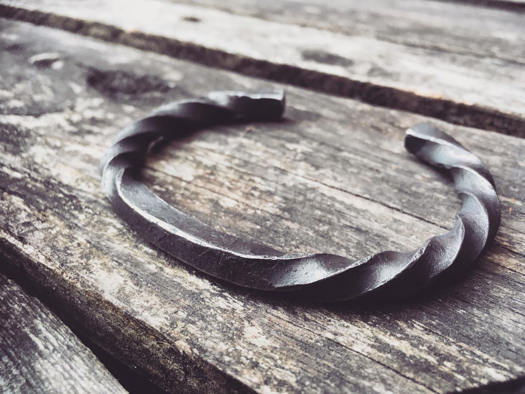 Twisted Iron Bangle. Celtic Bangle Viking Bracelet. - Etsy
