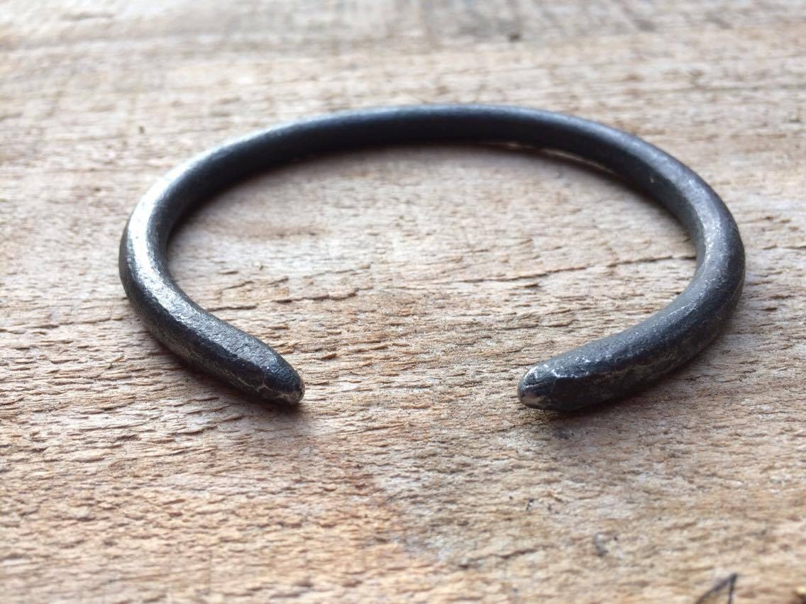 Hand Forged Iron Bracelet | Etsy