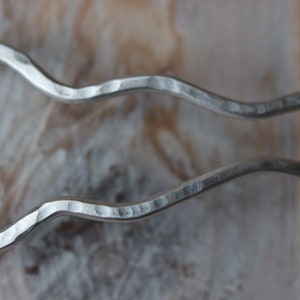 Hand Forged Solid Silver Hair Pin - Etsy