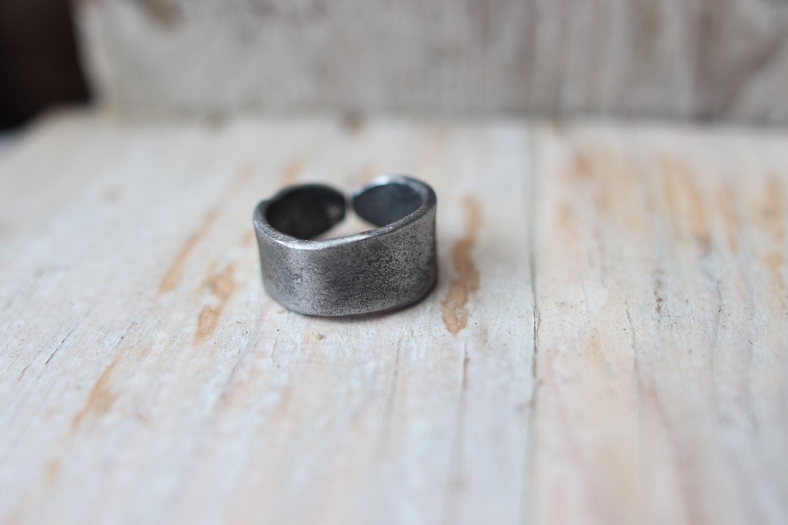 Hand Forged Iron Ring - Etsy