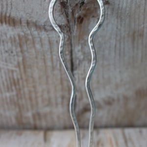 Hand Forged Solid Silver Hair Pin - Etsy