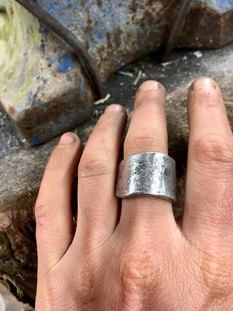 Hand forged iron ring | Etsy