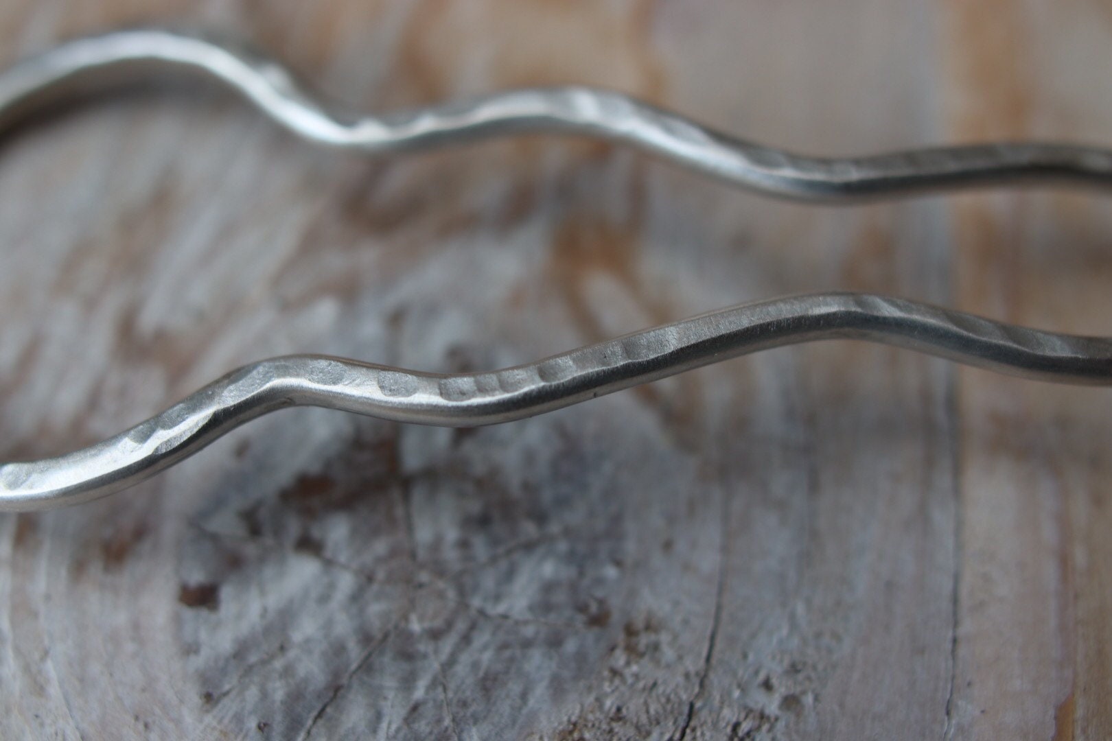Hand Forged Solid Silver Hair Pin - Etsy