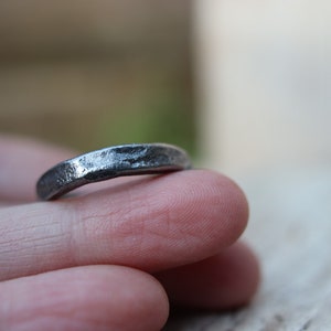 Iron Ring, Beaten, Hand Forged. Raw, Rustic and Organic. - Etsy