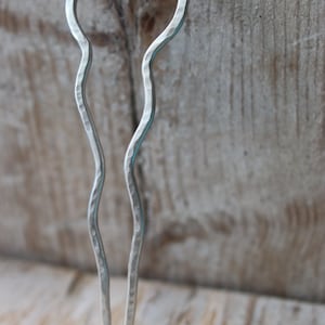 Hand Forged Solid Silver Hair Pin - Etsy