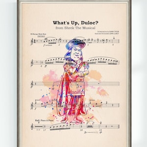 Shrek Musical Poster Farquaad Print What's Up, Duloc? Music Sheet High ...