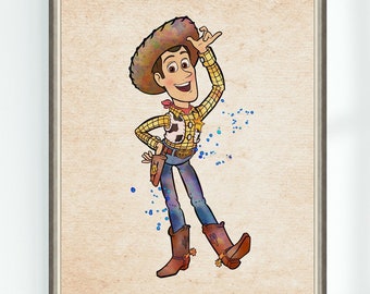 Digital Download Woody Print Drawing Sketch Toy Story Pixar Movie Boho ...