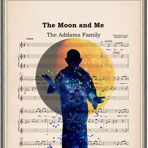 Addams Family Uncle Fester Watercolor Poster the Moon and Me Music ...