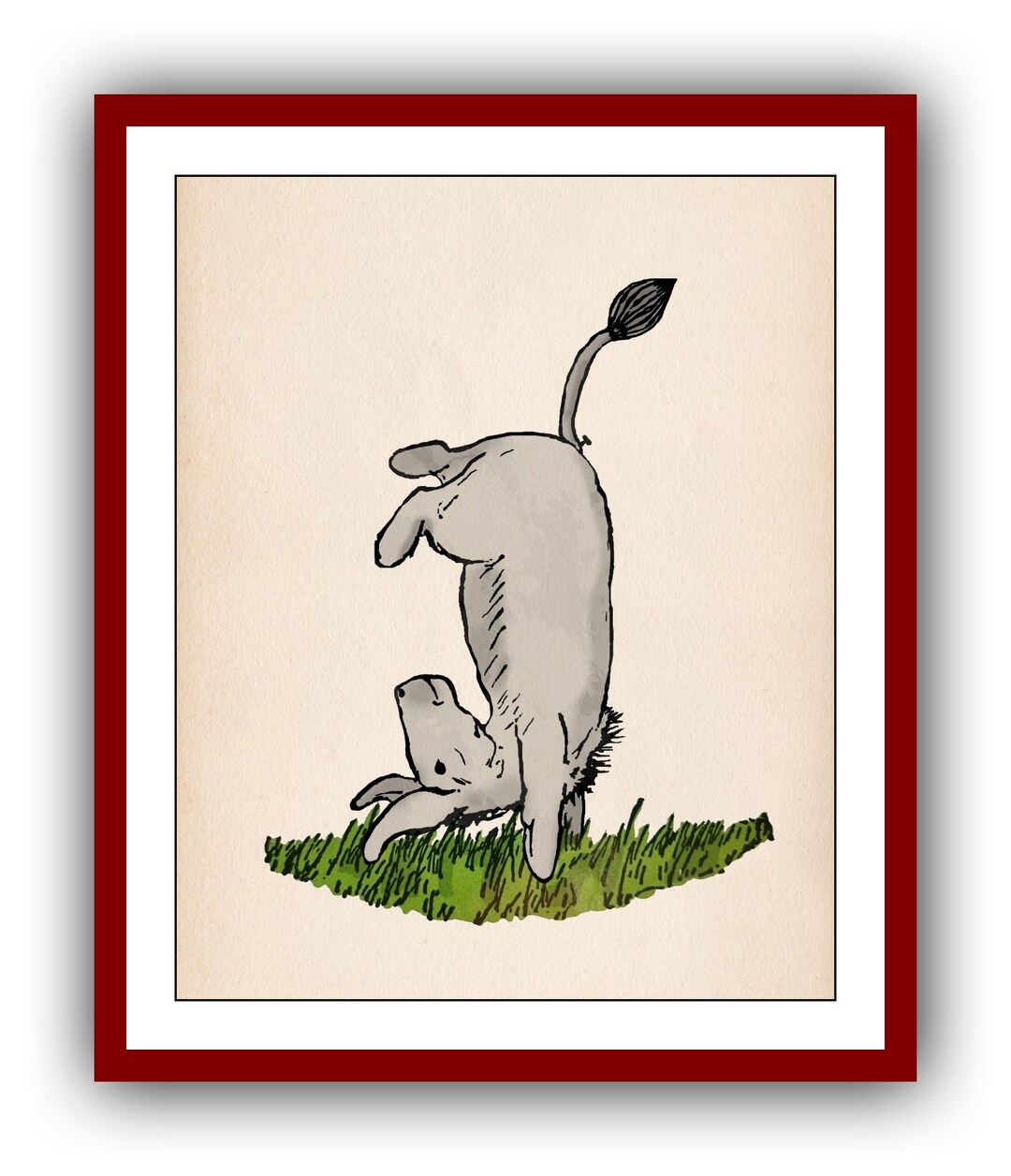 Eeyore Print Winnie the Pooh Poster Color Vintage Classic Poster ...