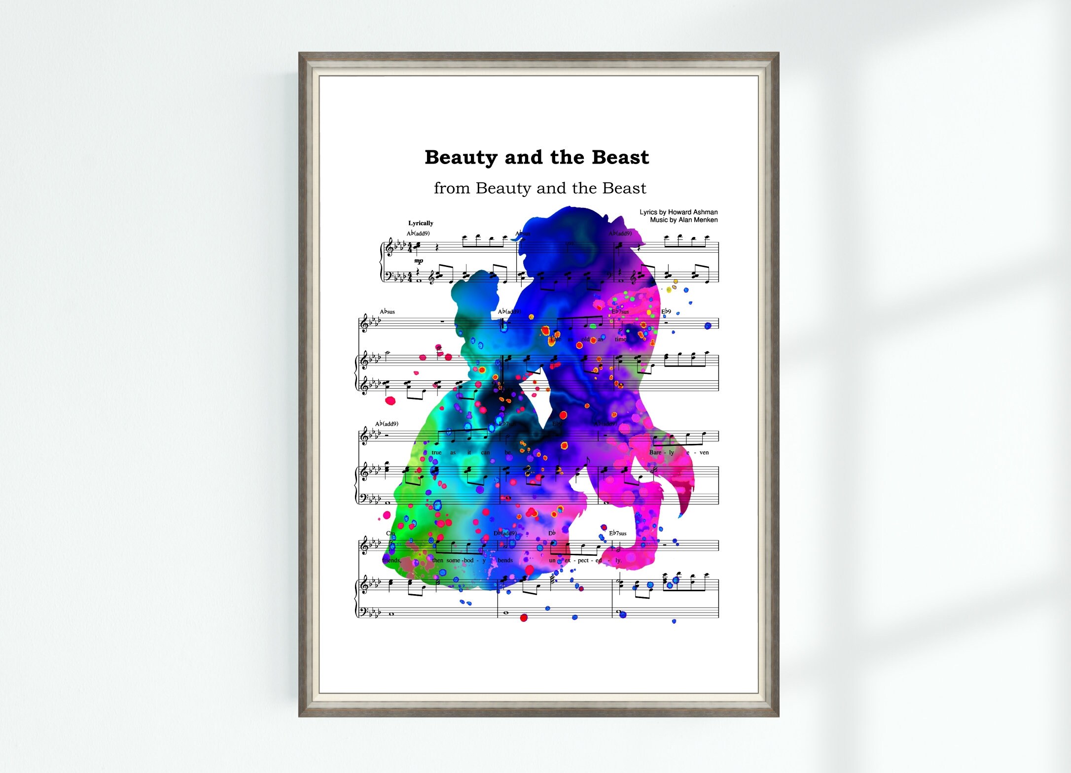 Beauty and the Beast Poster Princess Musical Poster Beauty and the ...