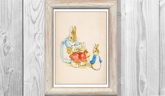 The Tale of Peter Rabbit Beatrix Potter Character Illustration | Etsy