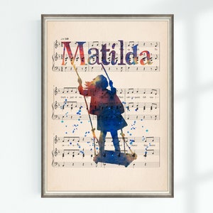 Matilda Musical Home Poster High School Musical Art Print Nursery ...