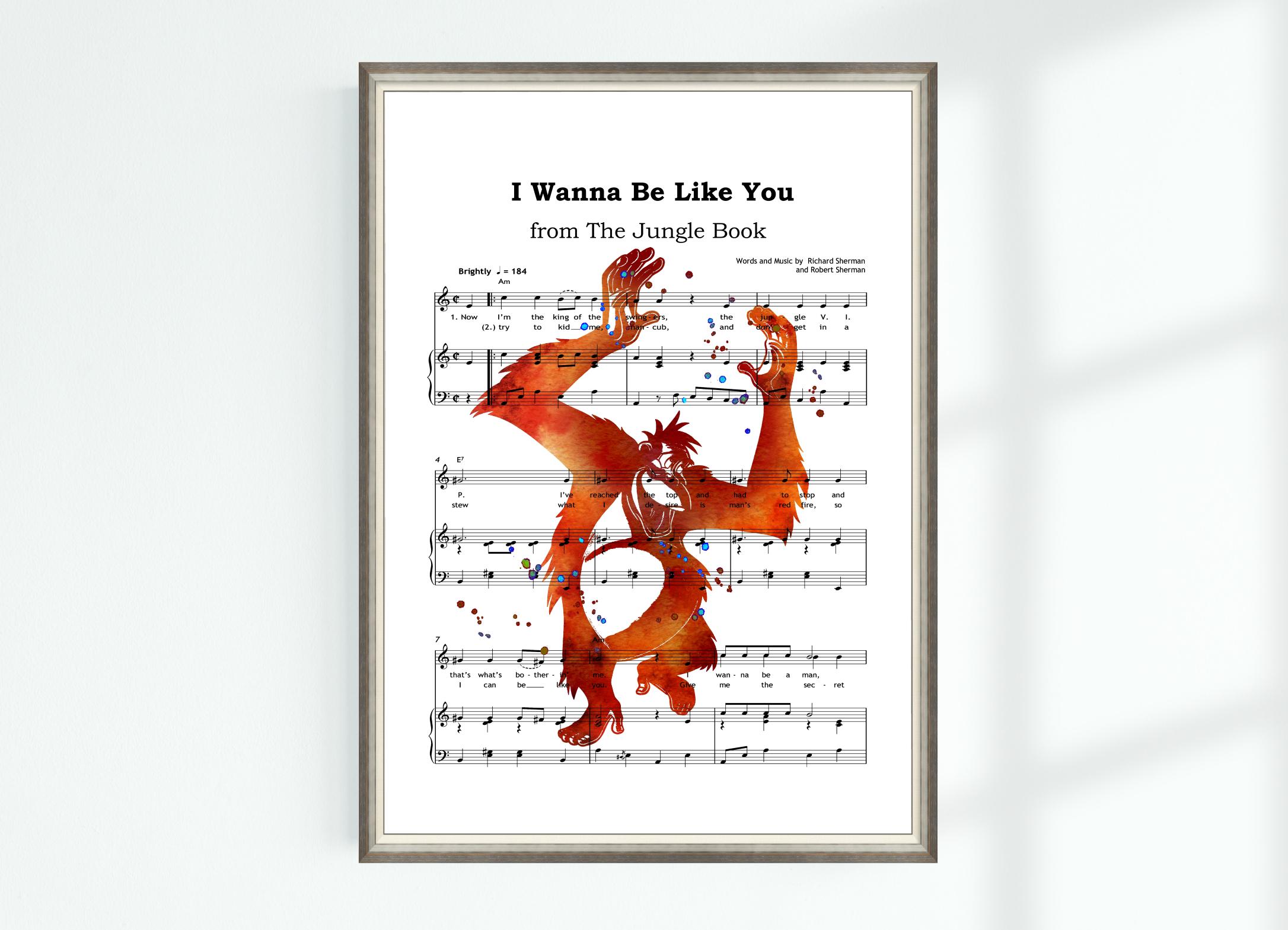 King Louie the Jungle Book Musical Poster I Wanna Be Like You Music ...