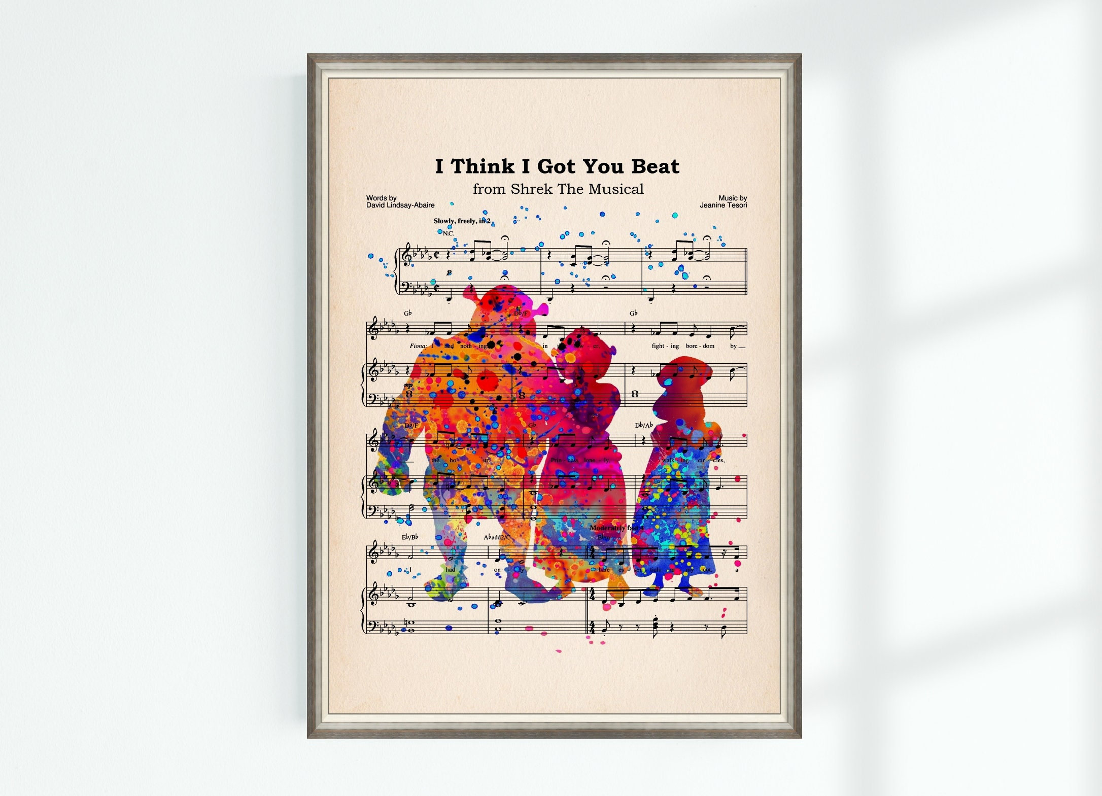 Shrek Musical Poster Farquaad Fiona Print I Think I Got You Beat Music ...