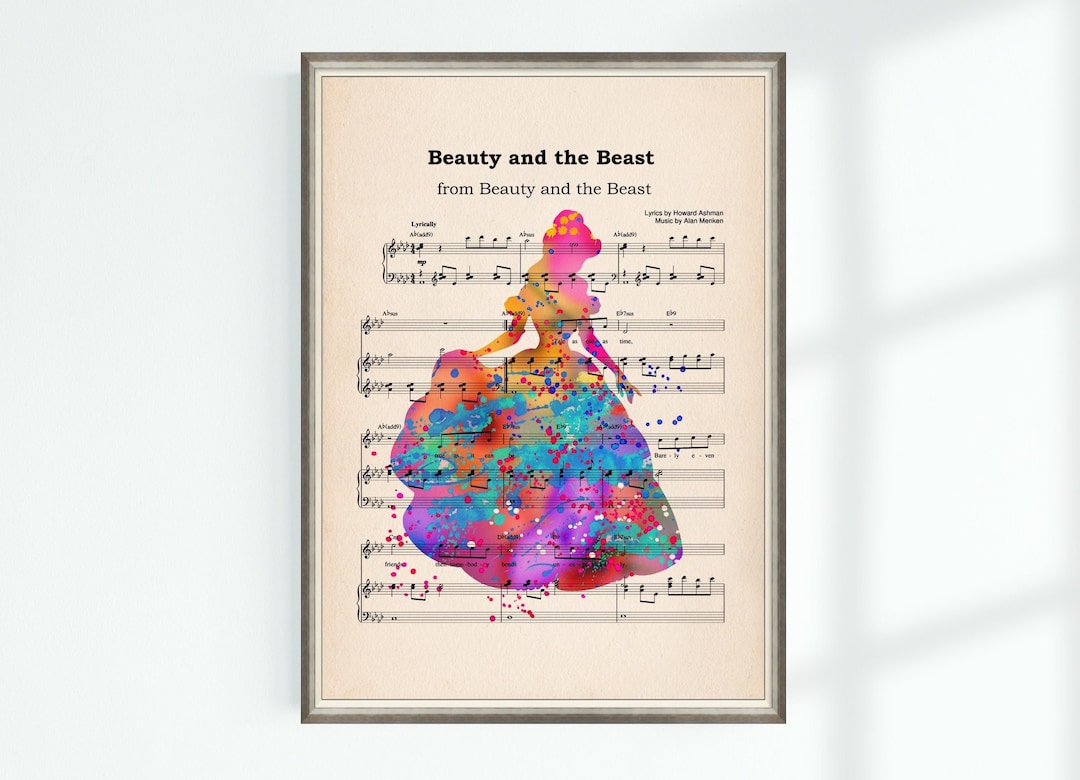 Beauty and the Beast Poster Belle Princess Musical Print Beauty and the ...