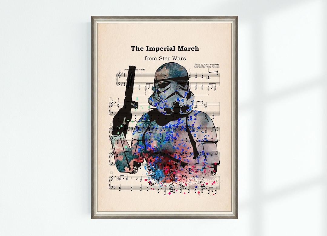 Stormtrooper Star Wars Musical Poster the Imperial March Music Sheet ...
