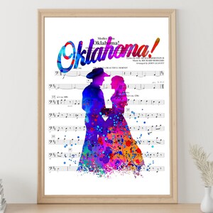 Oklahoma Musical Original Musical Poster Music Sheet High School ...