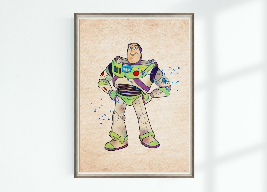 Toy Story Poster Buzz Lightyear Art Print Nursery Printable Baby Room ...