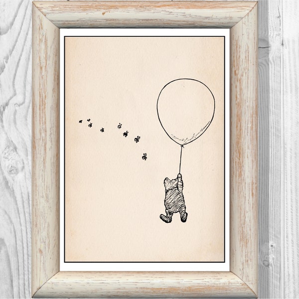 Winnie the Pooh Vintage Print - Etsy