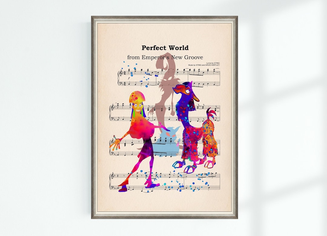 Emperor's New Groove Musical Poster Perfect World Music Sheet High ...