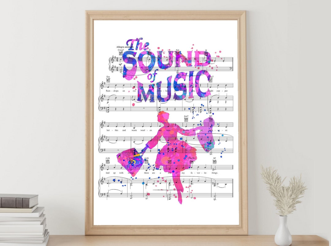 Sound of Music Poster High School Musical Art Print Nursery Instant ...