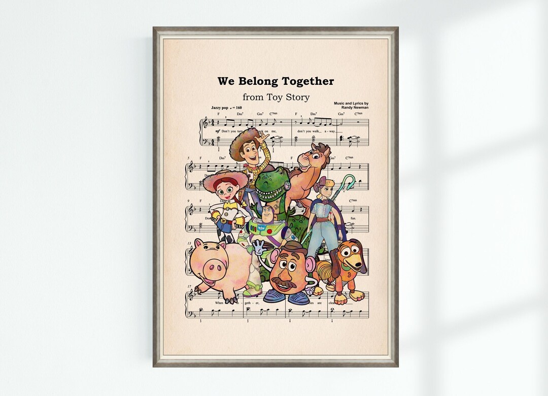 Toy Story Musical Poster We Belong Together Music Sheet High School ...