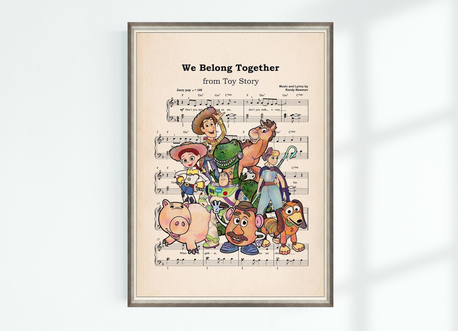 Toy Story Musical Poster We Belong Together Music Sheet High School ...
