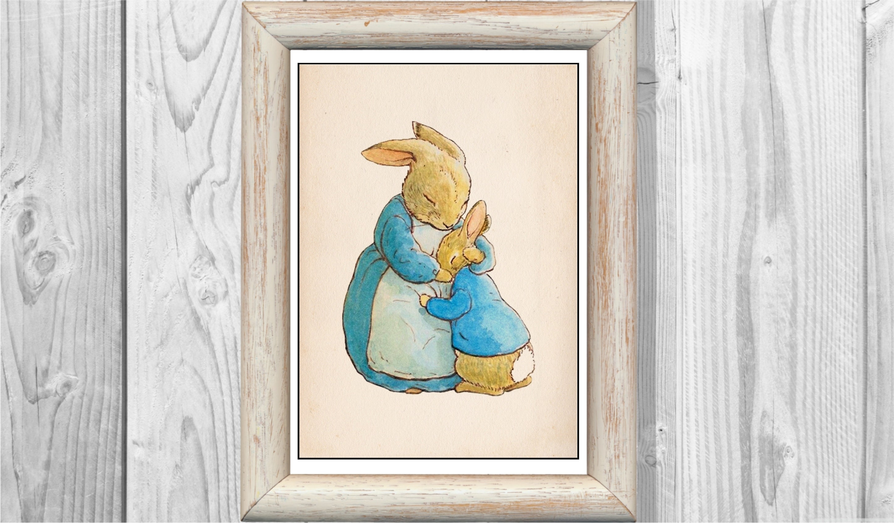 Peter Rabbit and his Mother Mom Print Beatrix Potter Character | Etsy
