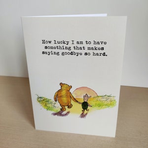 Winnie the Pooh Quotes Cards How Lucky I Am to Have Something That ...
