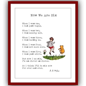 Now We Are Six A. A. Milne Poems When I Was One I Had Just Begun When I ...