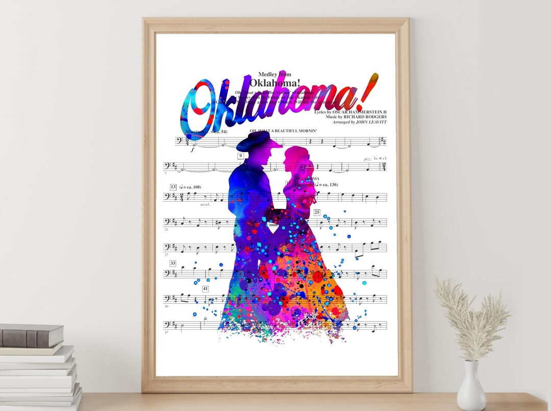 Oklahoma Musical Original Poster High School Art Print Nursery Instant ...