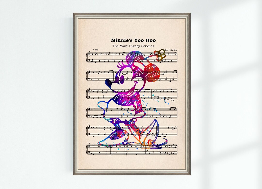 Minnie Mouse Musical Poster Minnie's Yoo Hoo Music Sheet High School ...